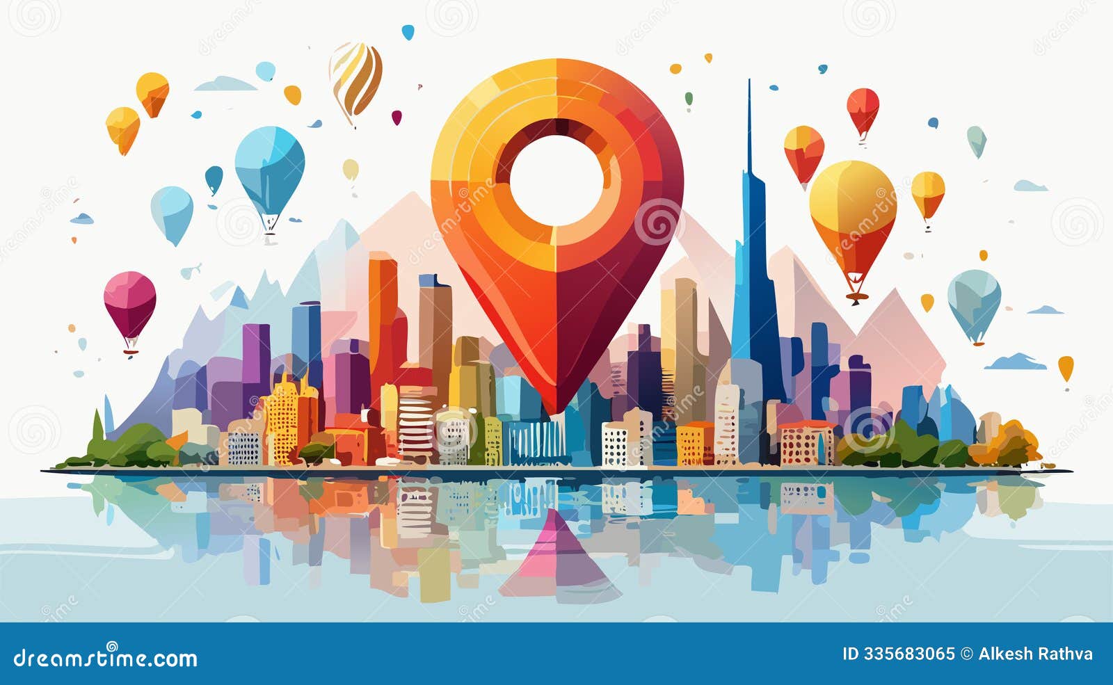 Colorful Illustration Designed for Symbol of Location. Stock ...