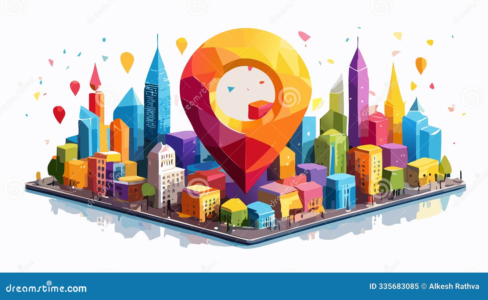 Colorful Illustration Designed for Symbol of Location. Stock ...