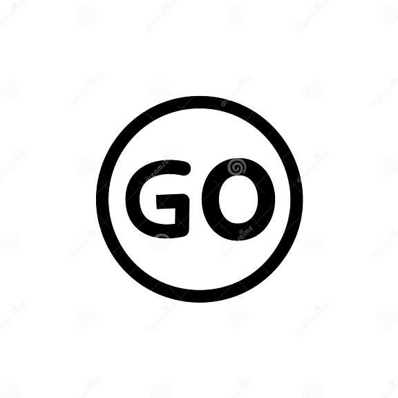 Vector Icon Designed for Symbol Represents of the Go Stock Illustration ...