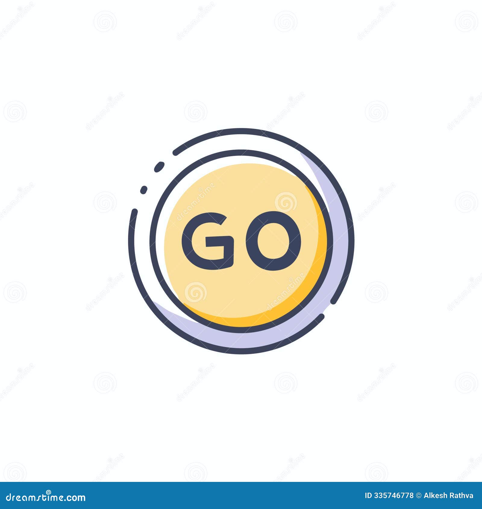 Vector Icon Designed for Symbol Represents of the Go Stock Illustration ...
