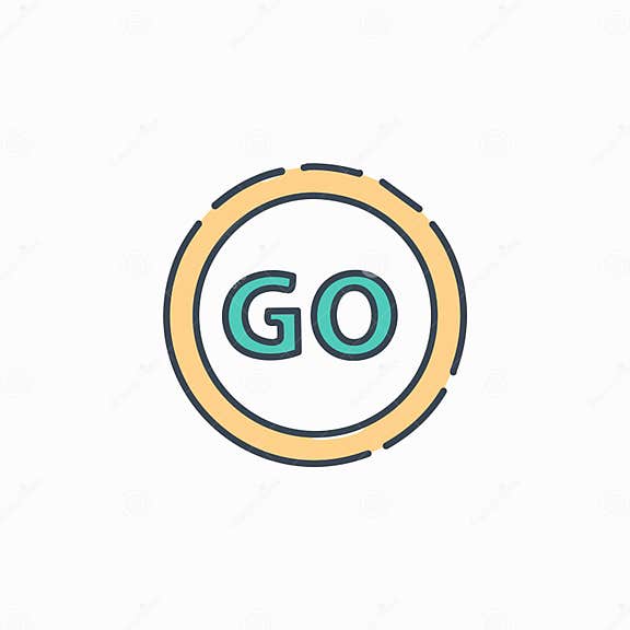 Vector Icon Designed for Symbol Represents of the Go Stock Illustration ...
