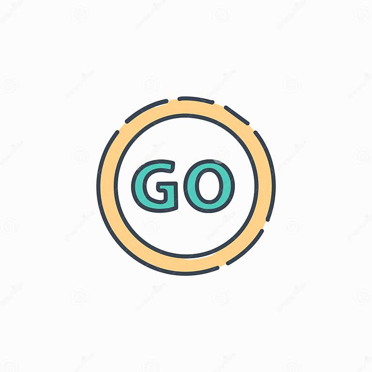 Vector Icon Designed for Symbol Represents of the Go Stock Illustration ...