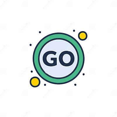 Vector Icon Designed for Symbol Represents of the Go Stock Illustration ...