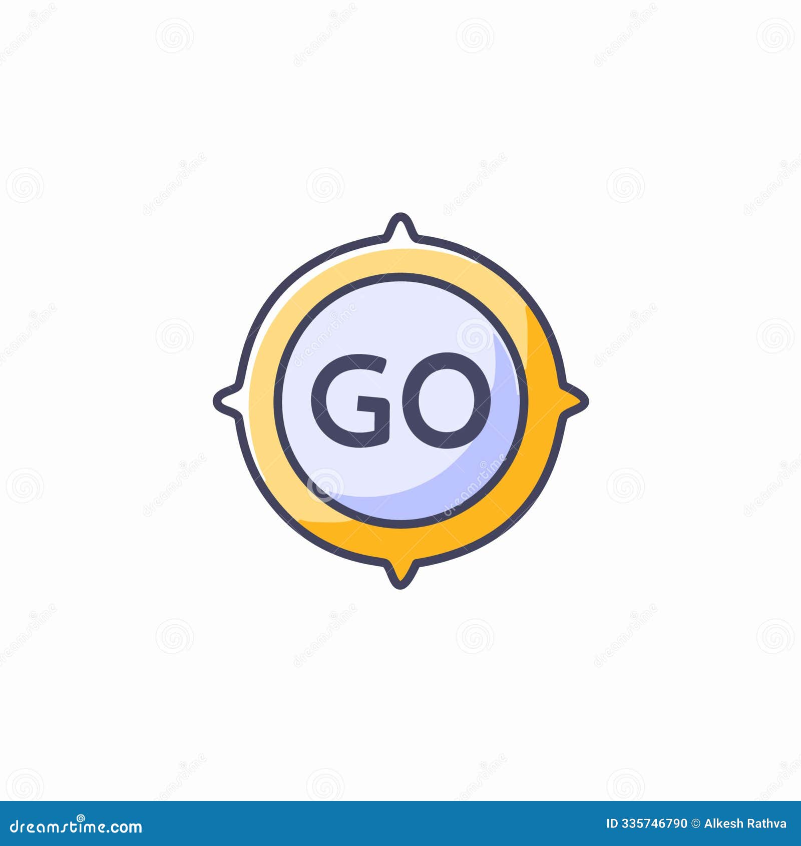 Vector Icon Designed for Symbol Represents of the Go Stock Illustration ...