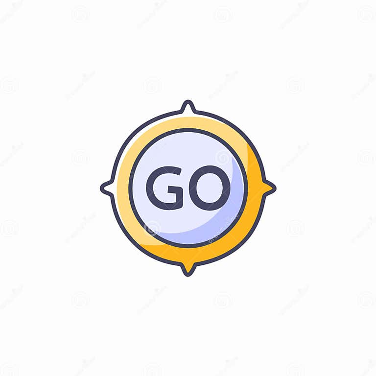 Vector Icon Designed for Symbol Represents of the Go Stock Illustration ...