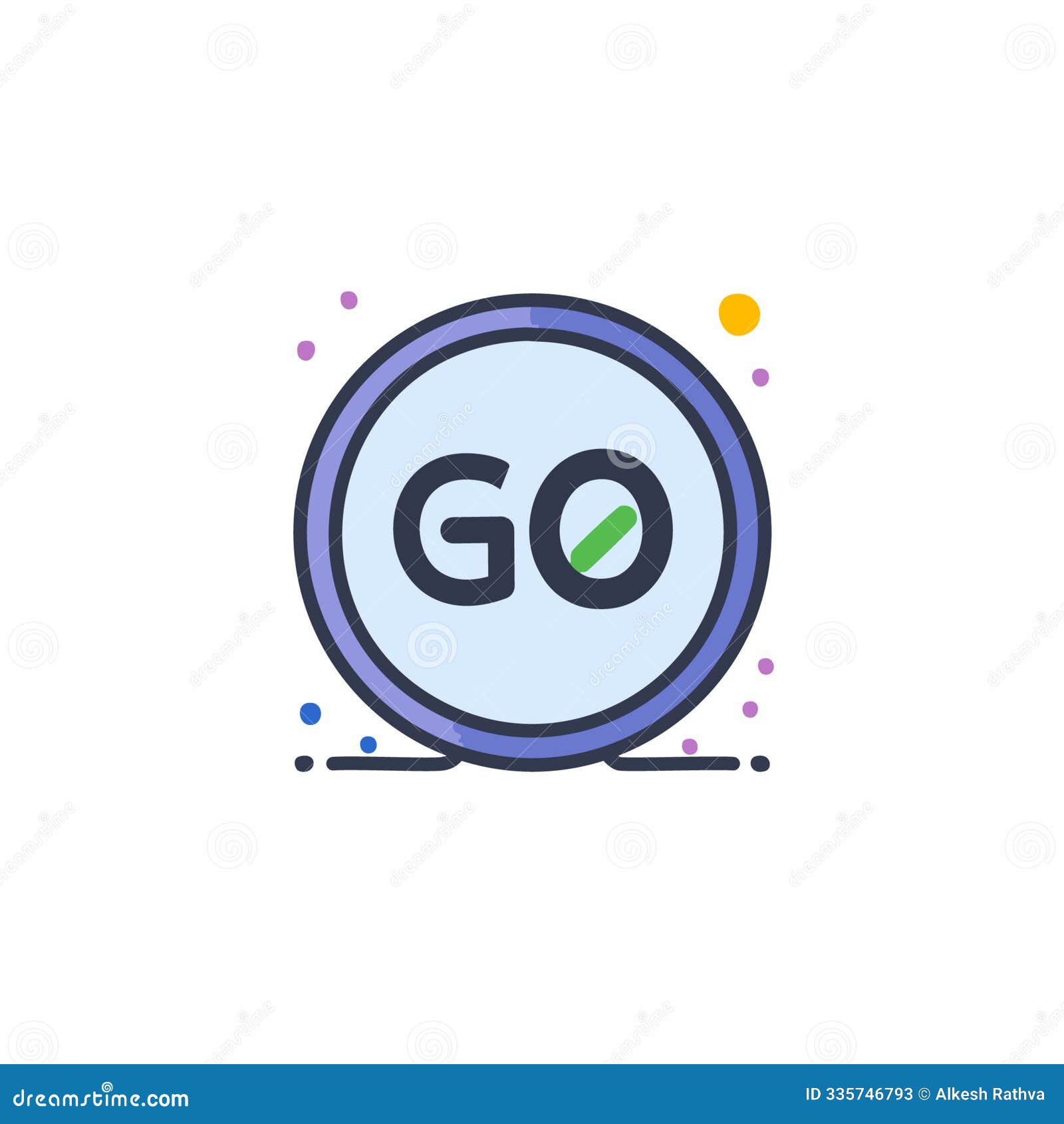 Vector Icon Designed for Symbol Represents of the Go Stock Illustration ...
