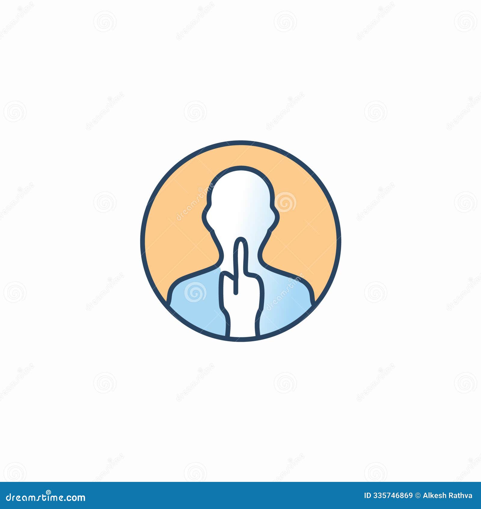 Vector Icon Design for Symbol Represents the Silence Please. Stock ...