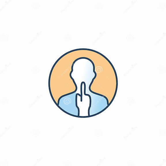 Vector Icon Design for Symbol Represents the Silence Please. Stock ...