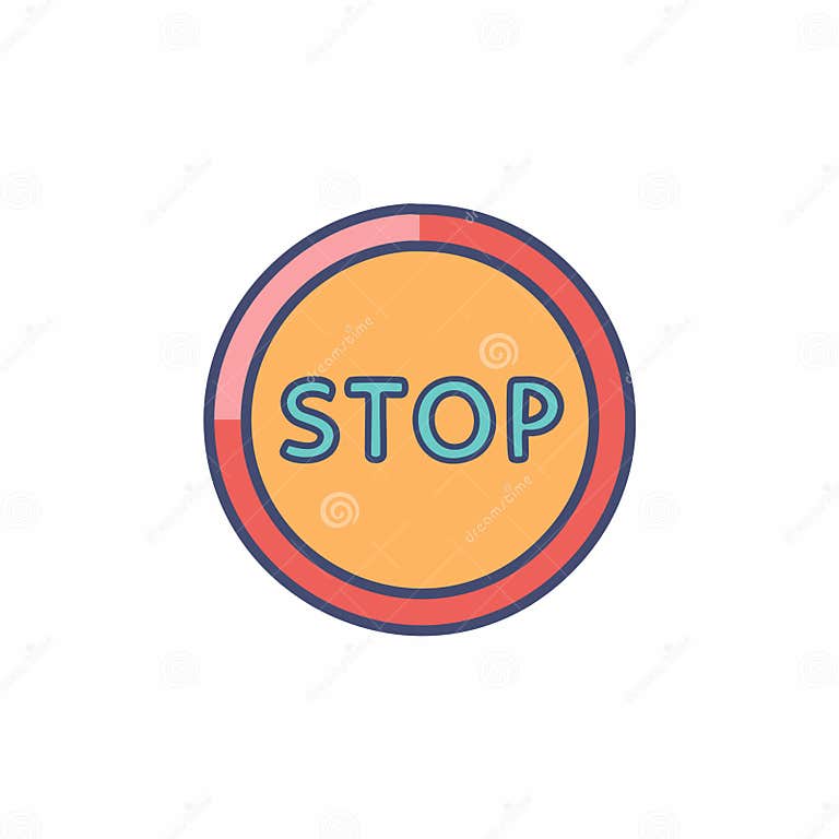 Vector Illustrations Icon Designed for Symbol of Restrictions or Stop ...
