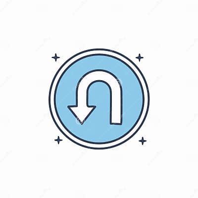 Vector Icon Created for Symbol Indicates Direction of U Turn. Stock ...