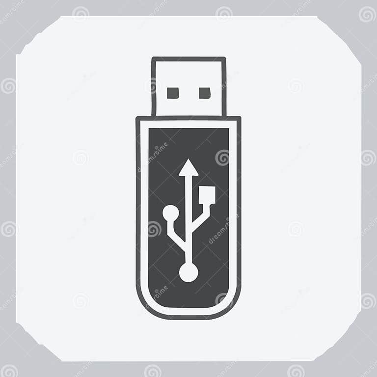 Vector Icon Designed for Symbol Represents Usb Drive. Stock ...