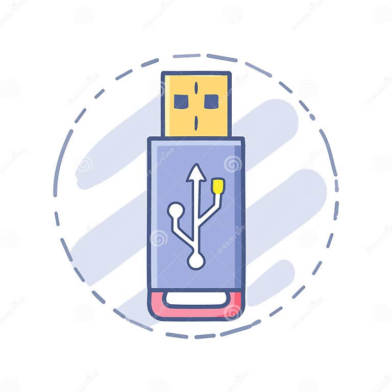 Vector Icon Designed for Symbol Represents Usb Drive. Stock ...