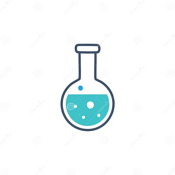 Vector Illustrations Icon Designed for Symbol of Glass Flask. Stock ...