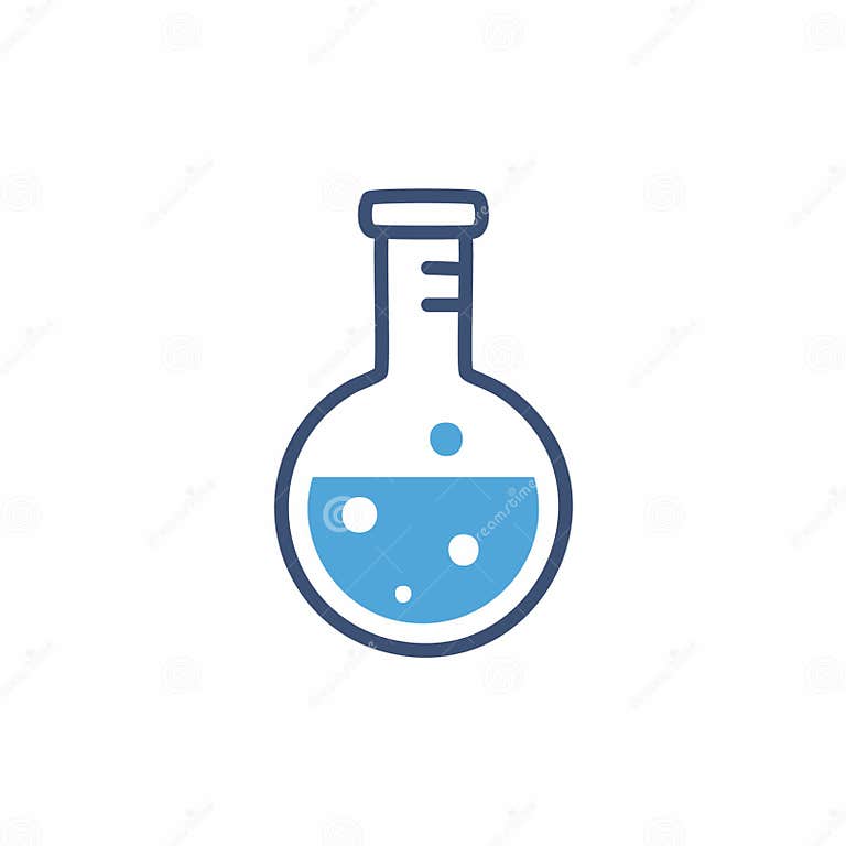 Vector Illustrations Icon Designed for Symbol of Glass Flask. Stock ...