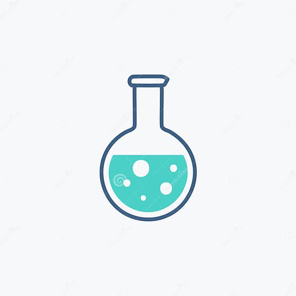 Vector Illustrations Icon Designed for Symbol of Glass Flask. Stock ...