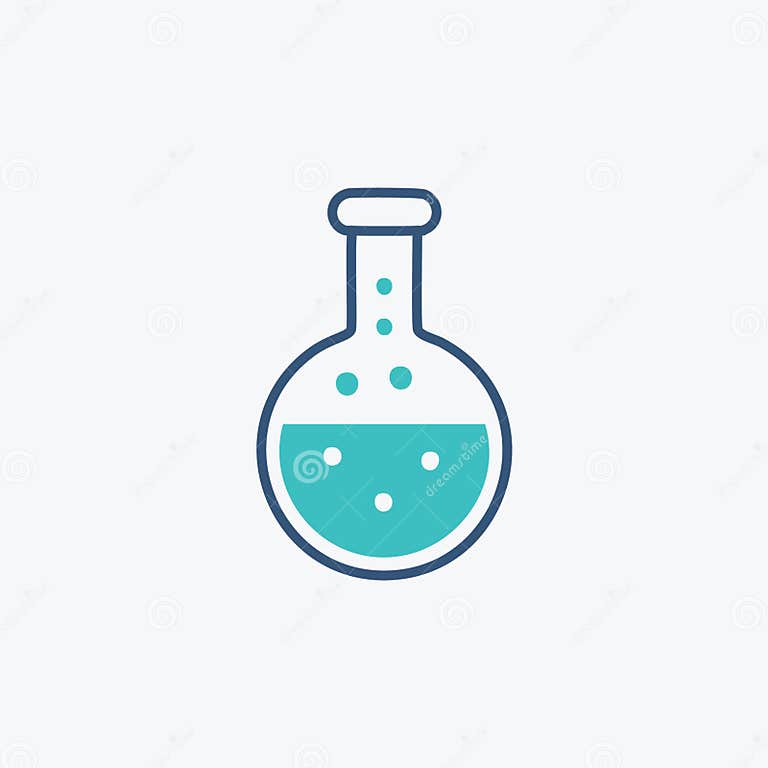 Vector Illustrations Icon Designed for Symbol of Glass Flask. Stock ...