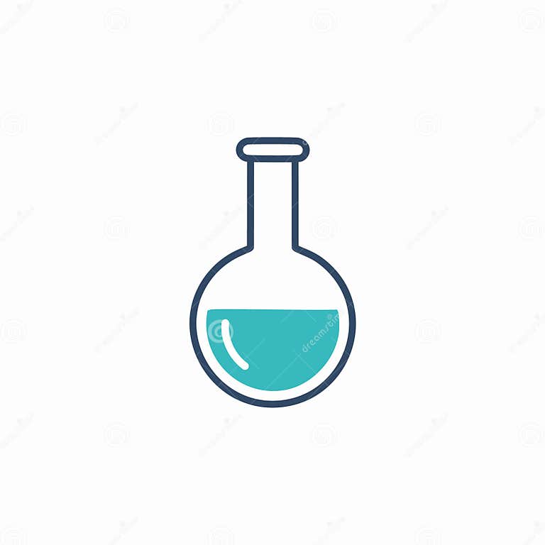 Vector Illustrations Icon Designed for Symbol of Glass Flask. Stock ...