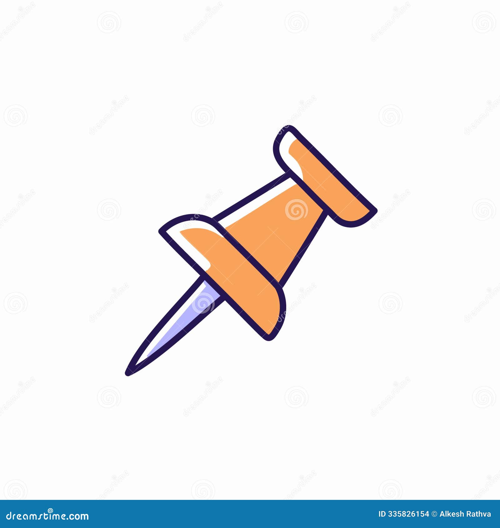 Vector Illustrations Icon Designed for Symbol of Pinned. Stock ...