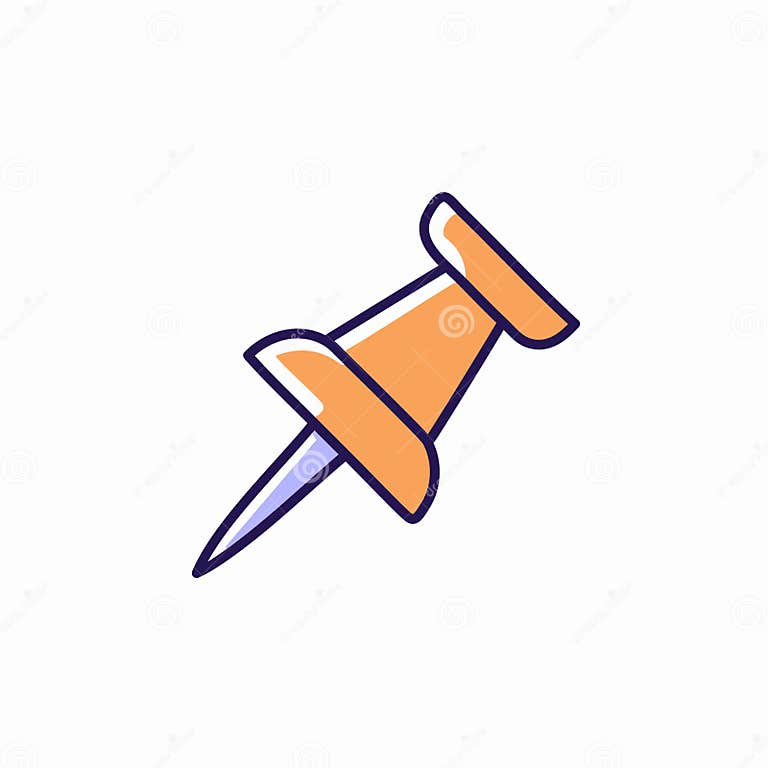 Vector Illustrations Icon Designed for Symbol of Pinned. Stock ...