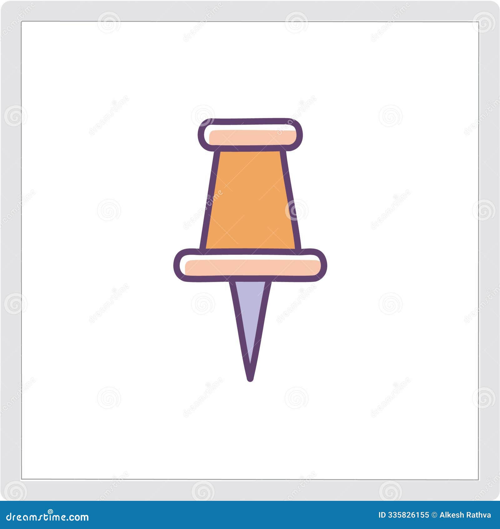 Vector Illustrations Icon Designed for Symbol of Pinned. Stock ...