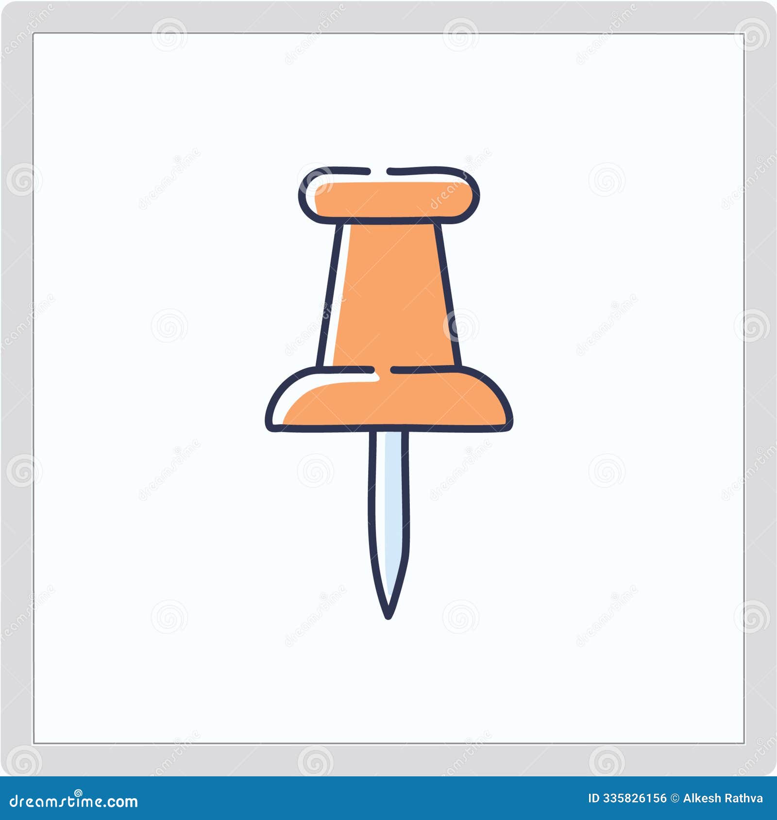 Vector Illustrations Icon Designed for Symbol of Pinned. Stock ...