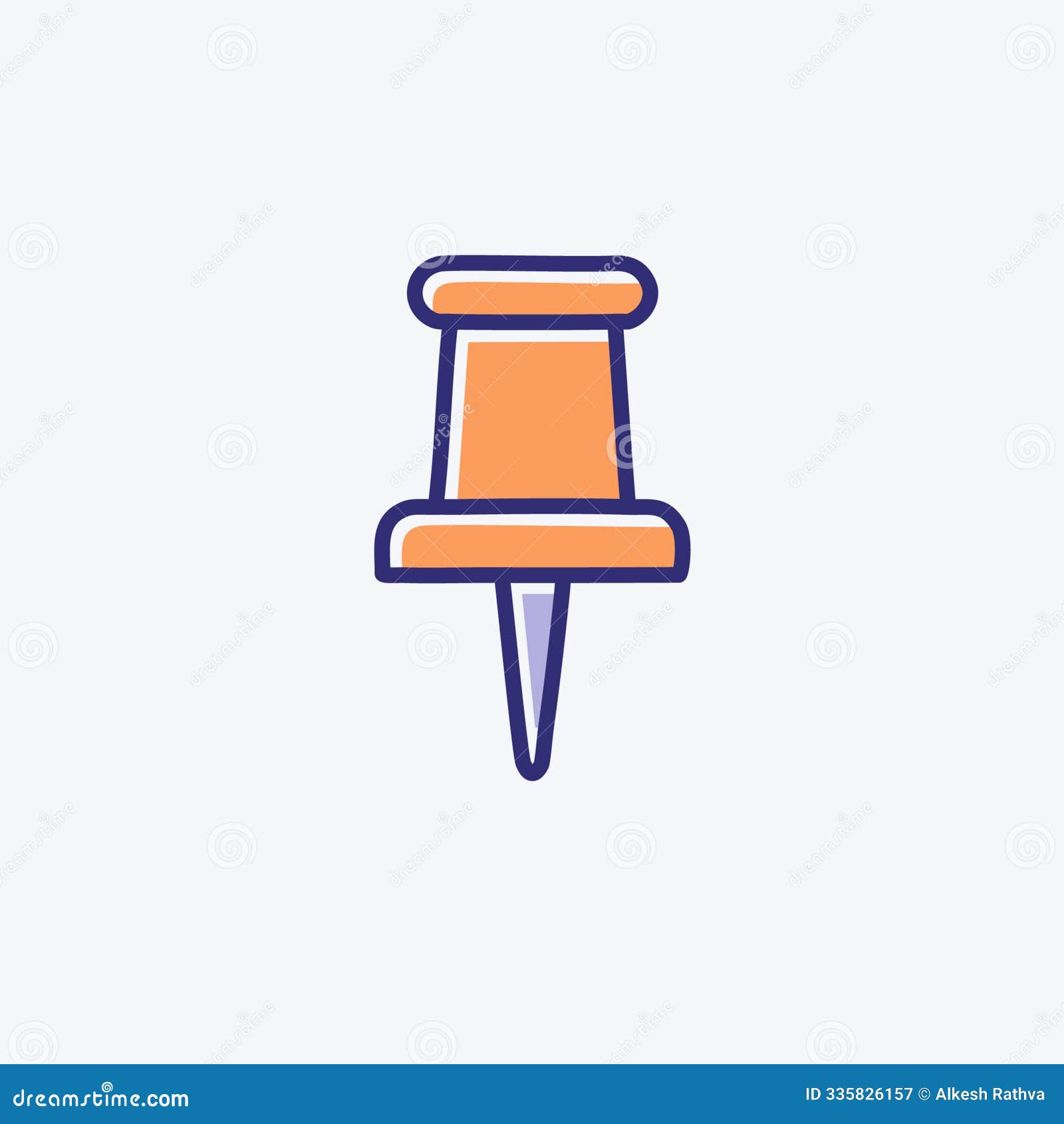 Vector Illustrations Icon Designed for Symbol of Pinned. Stock ...