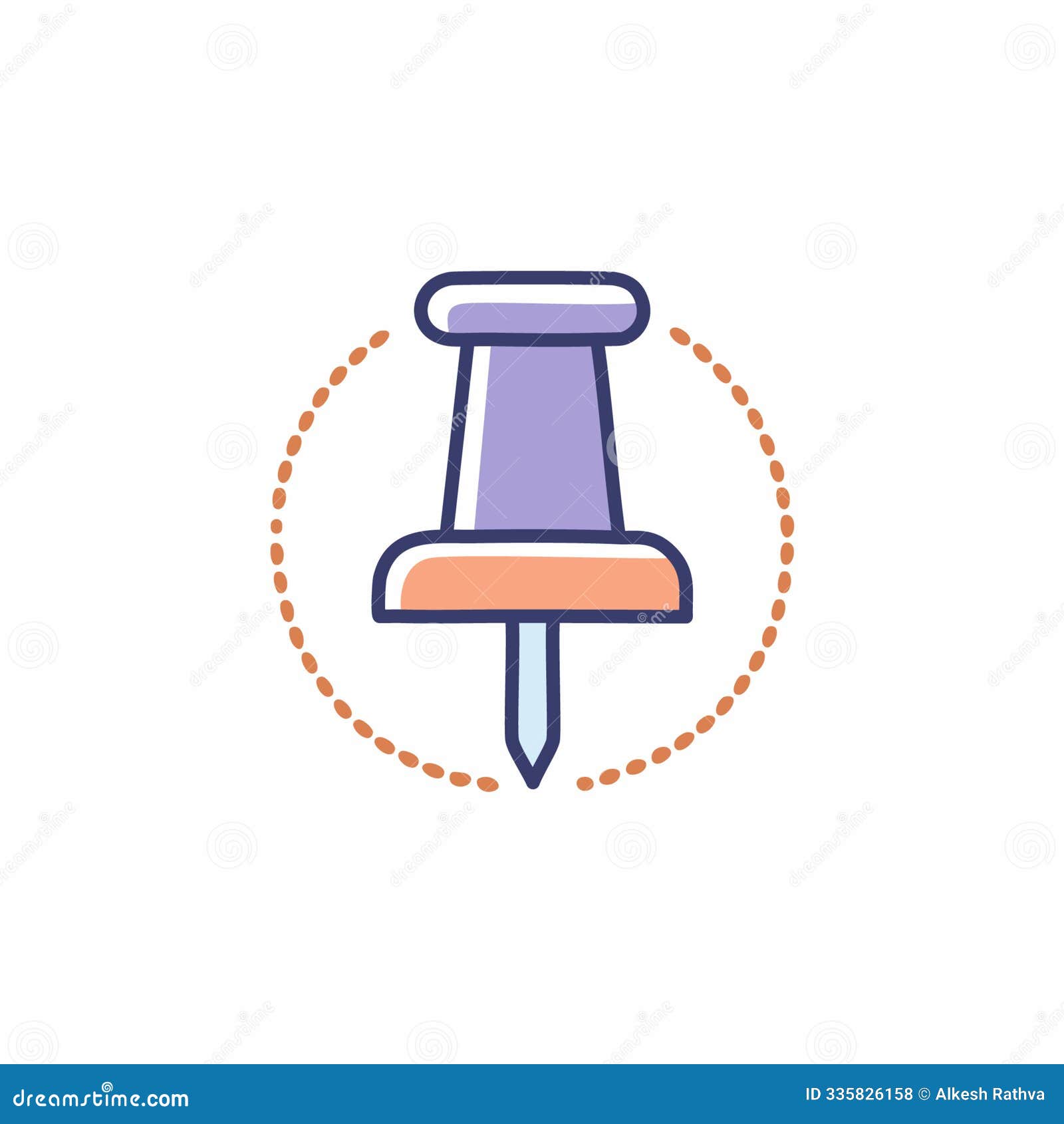 Vector Illustrations Icon Designed for Symbol of Pinned. Stock ...