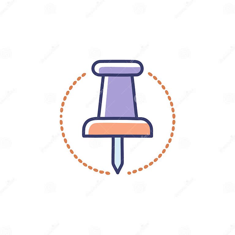 Vector Illustrations Icon Designed for Symbol of Pinned. Stock ...