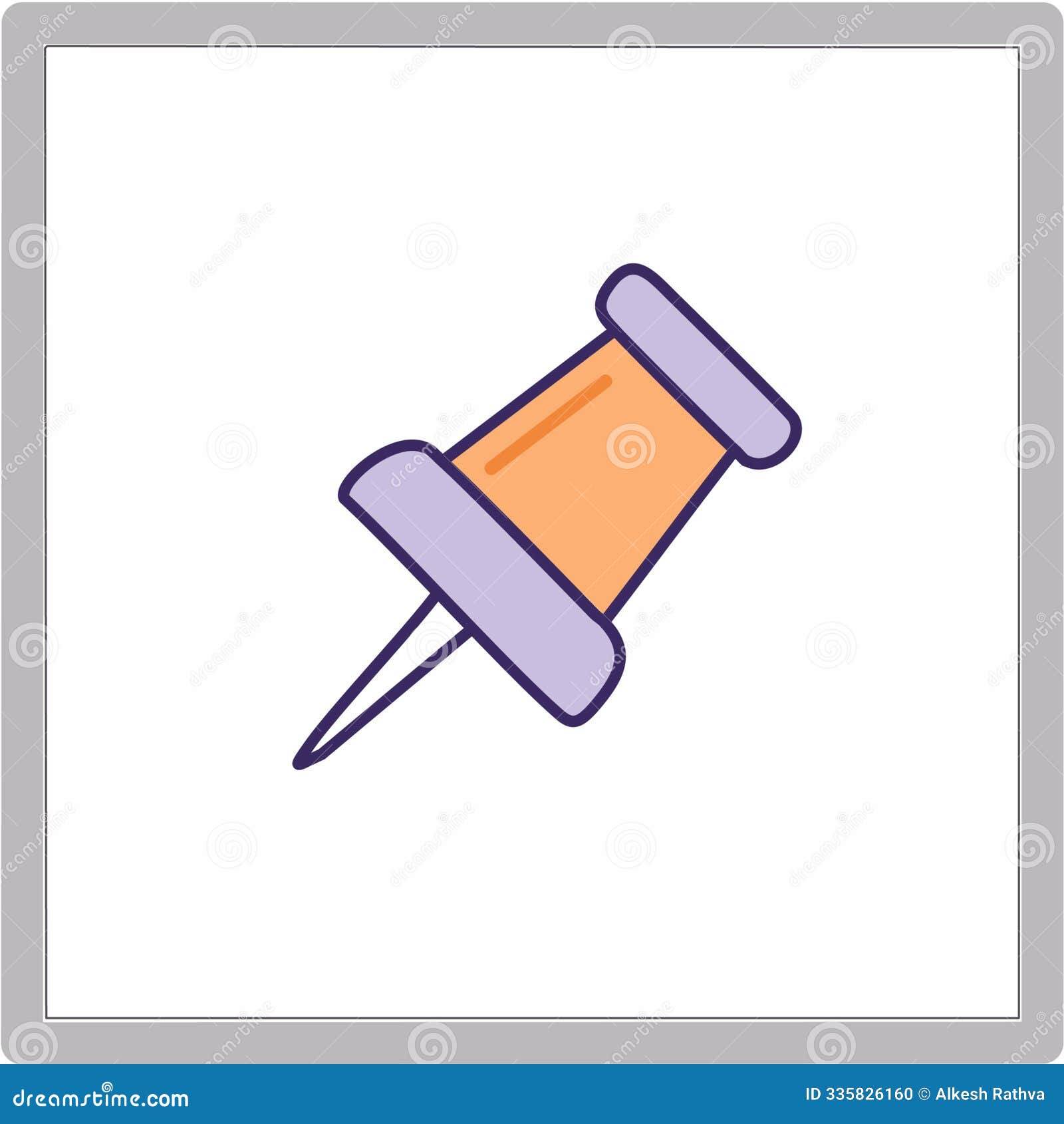 Vector Illustrations Icon Designed for Symbol of Pinned. Stock ...