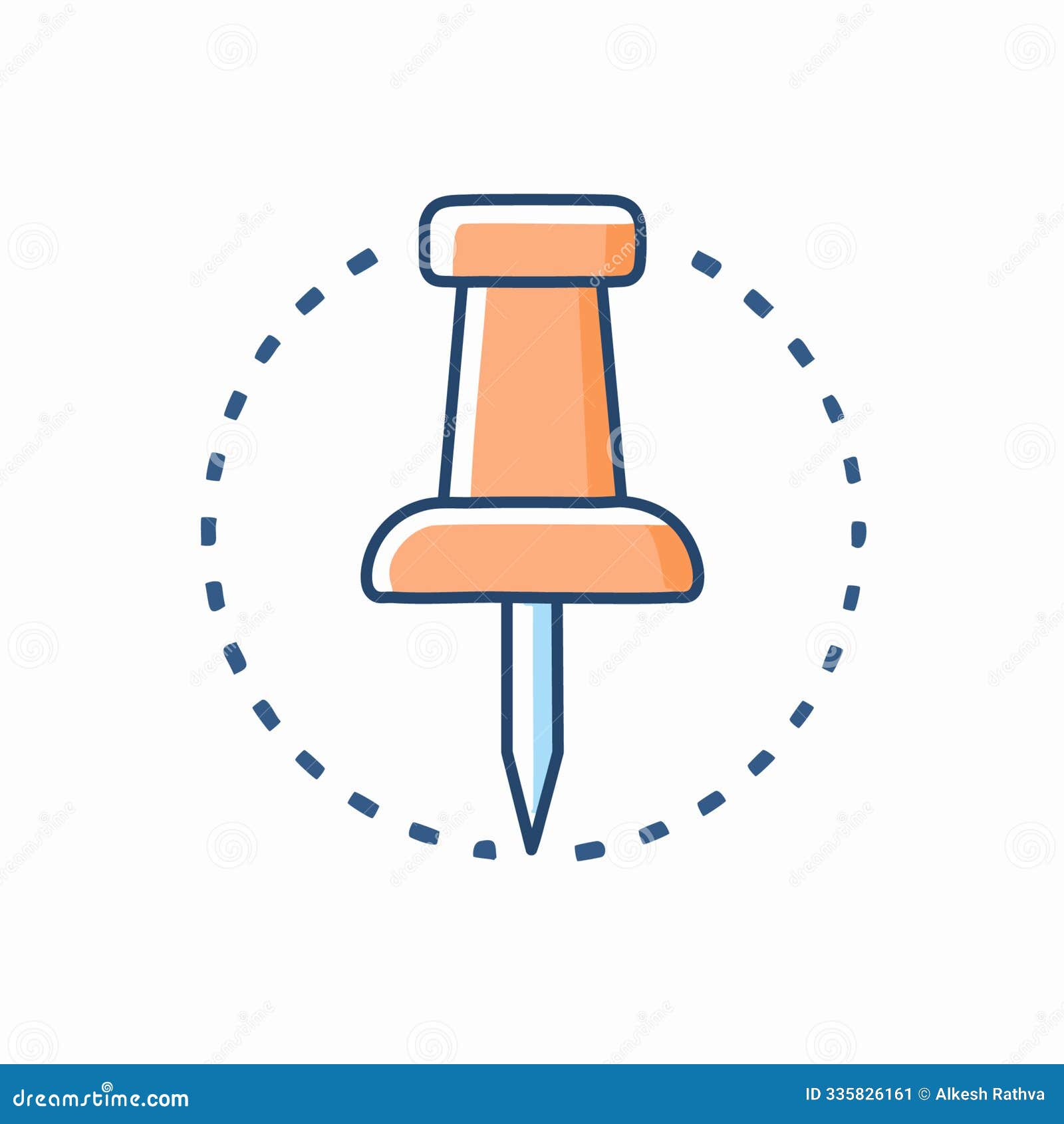 Vector Illustrations Icon Designed for Symbol of Pinned. Stock ...