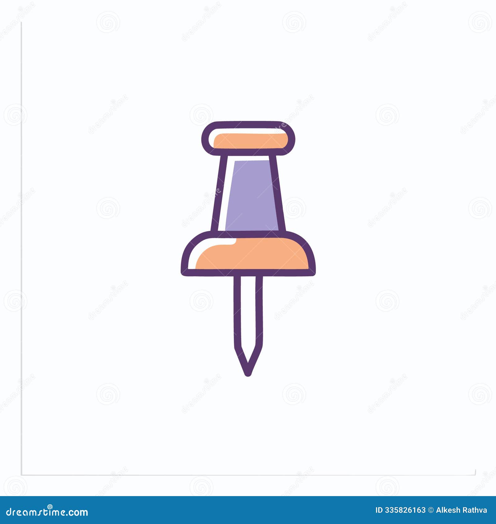 Vector Illustrations Icon Designed for Symbol of Pinned. Stock ...