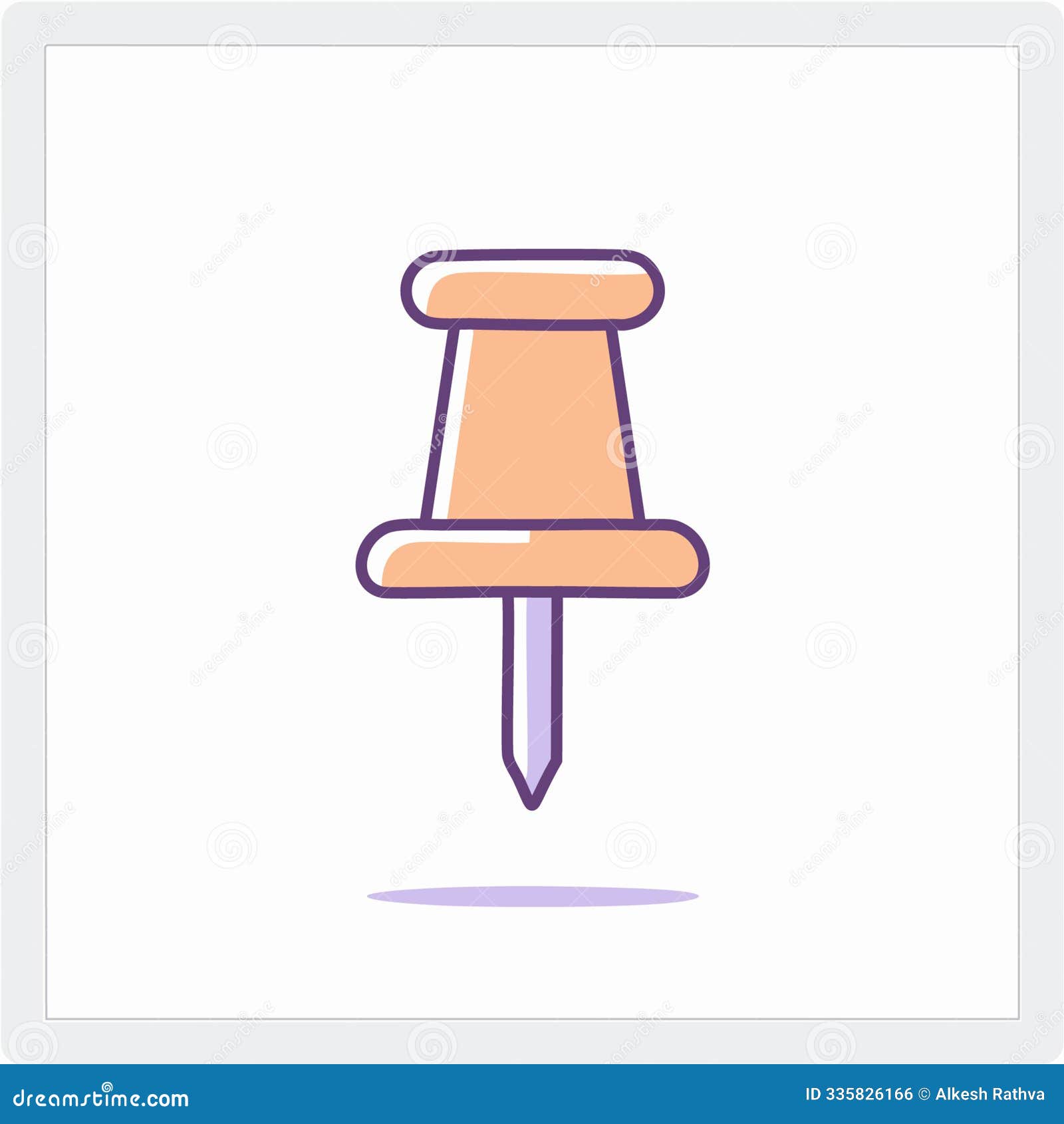 Vector Illustrations Icon Designed for Symbol of Pinned. Stock ...