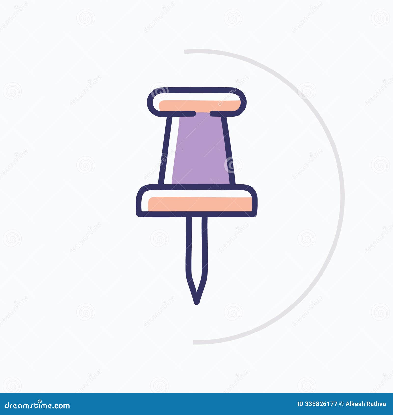 Vector Illustrations Icon Designed for Symbol of Pinned. Stock ...