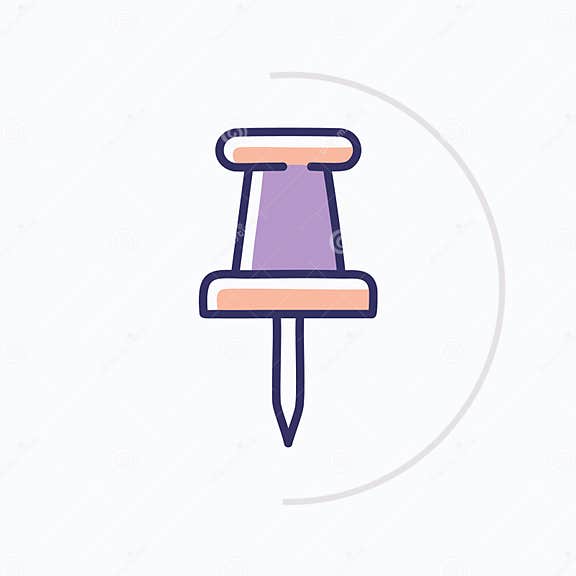 Vector Illustrations Icon Designed for Symbol of Pinned. Stock ...