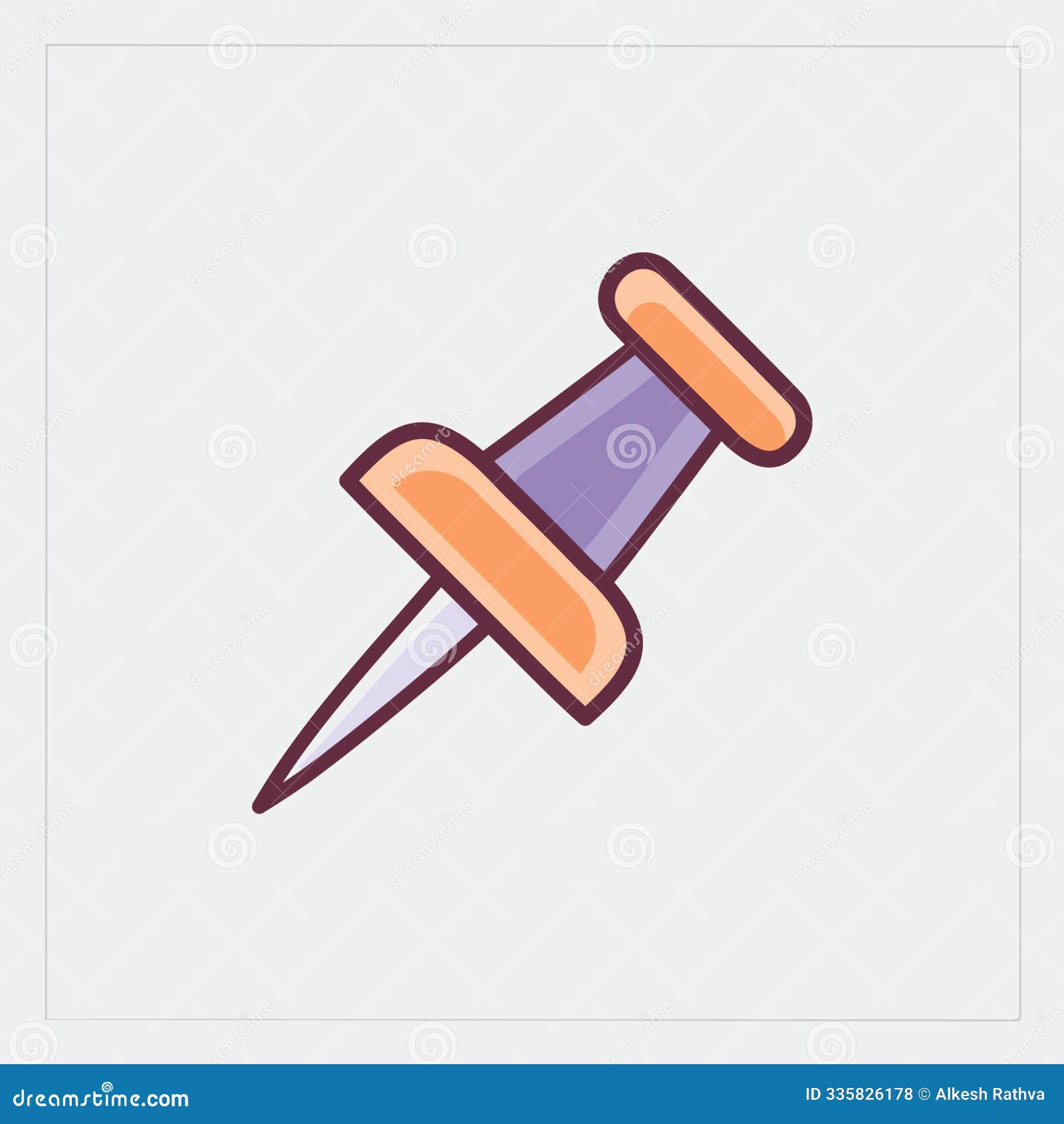 Vector Illustrations Icon Designed for Symbol of Pinned. Stock ...