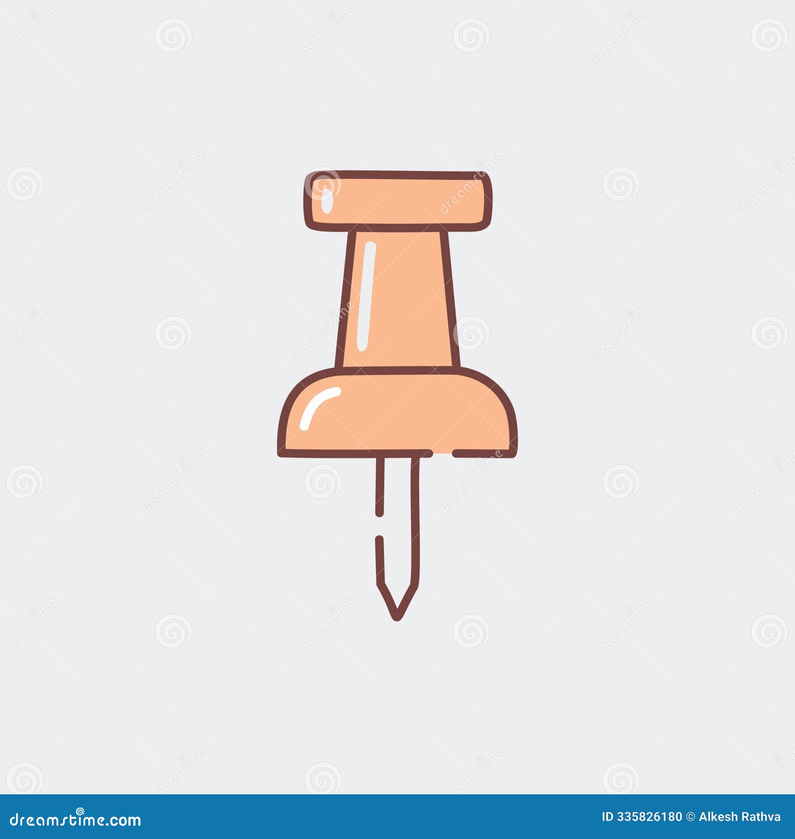 Vector Illustrations Icon Designed for Symbol of Pinned. Stock ...