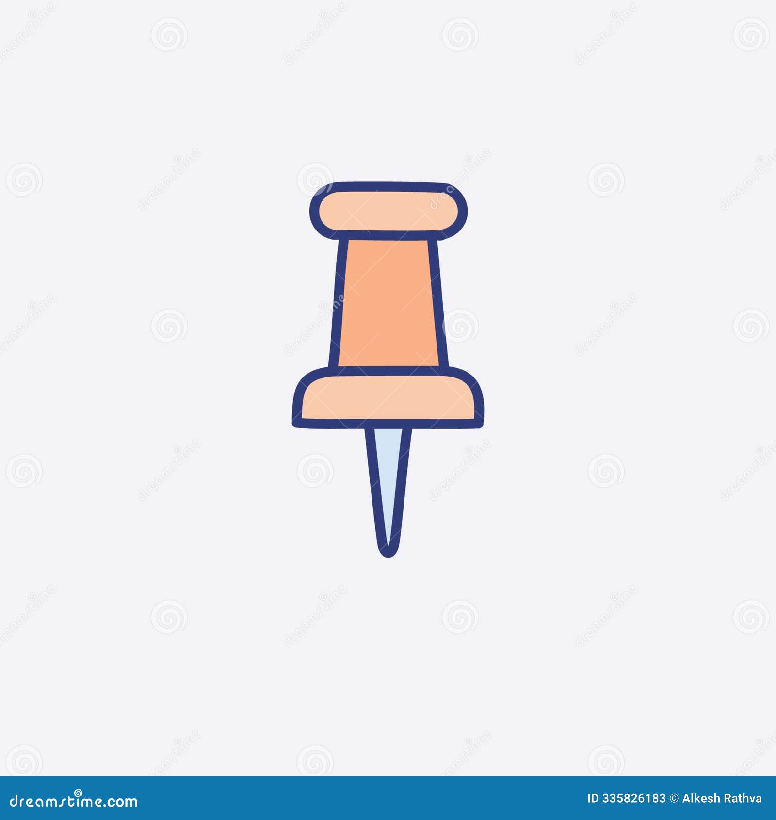 Vector Illustrations Icon Designed for Symbol of Pinned. Stock ...
