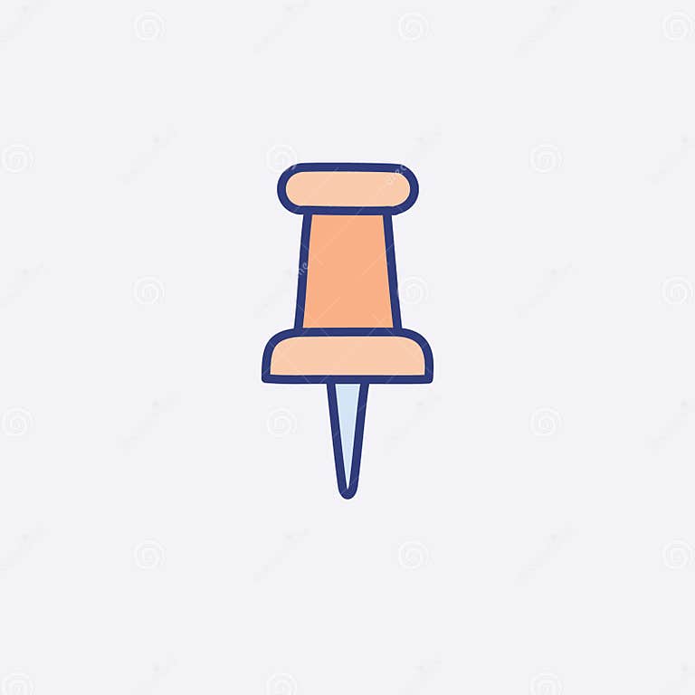 Vector Illustrations Icon Designed for Symbol of Pinned. Stock ...