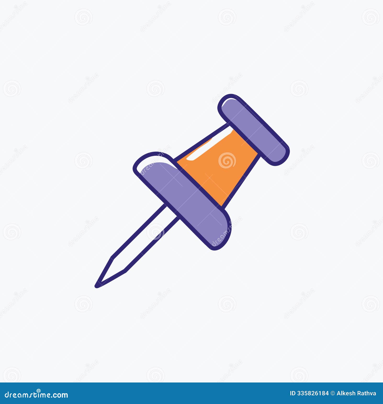 Vector Illustrations Icon Designed for Symbol of Pinned. Stock ...