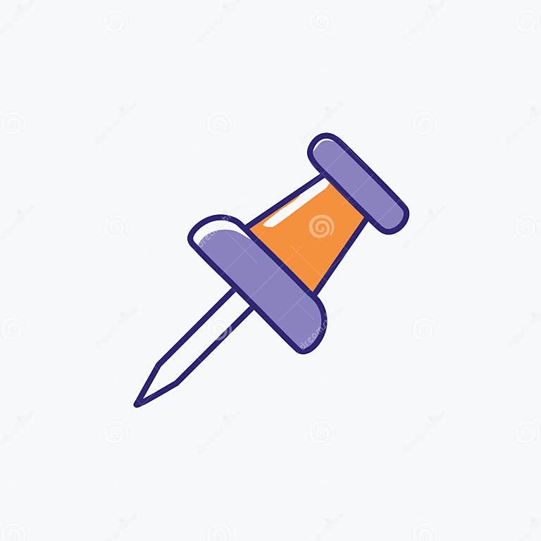 Vector Illustrations Icon Designed for Symbol of Pinned. Stock ...