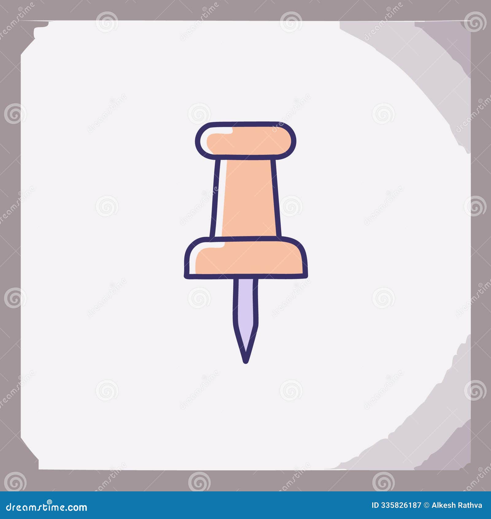 Vector Illustrations Icon Designed for Symbol of Pinned. Stock ...