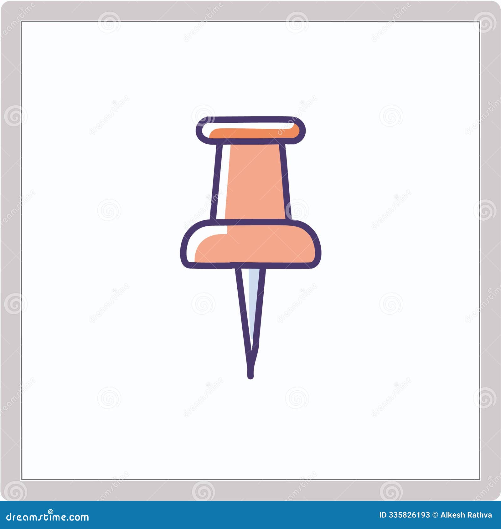 Vector Illustrations Icon Designed for Symbol of Pinned. Stock ...
