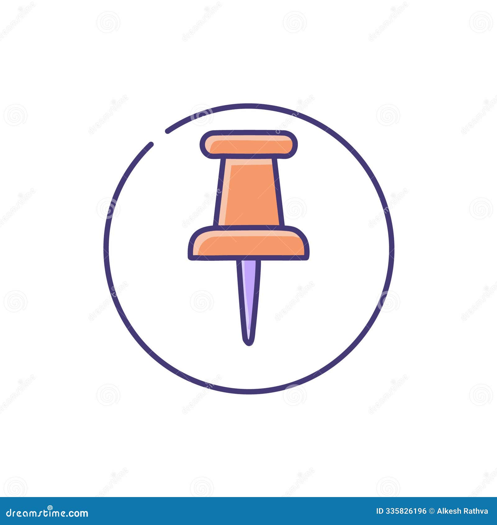 Vector Illustrations Icon Designed for Symbol of Pinned. Stock ...