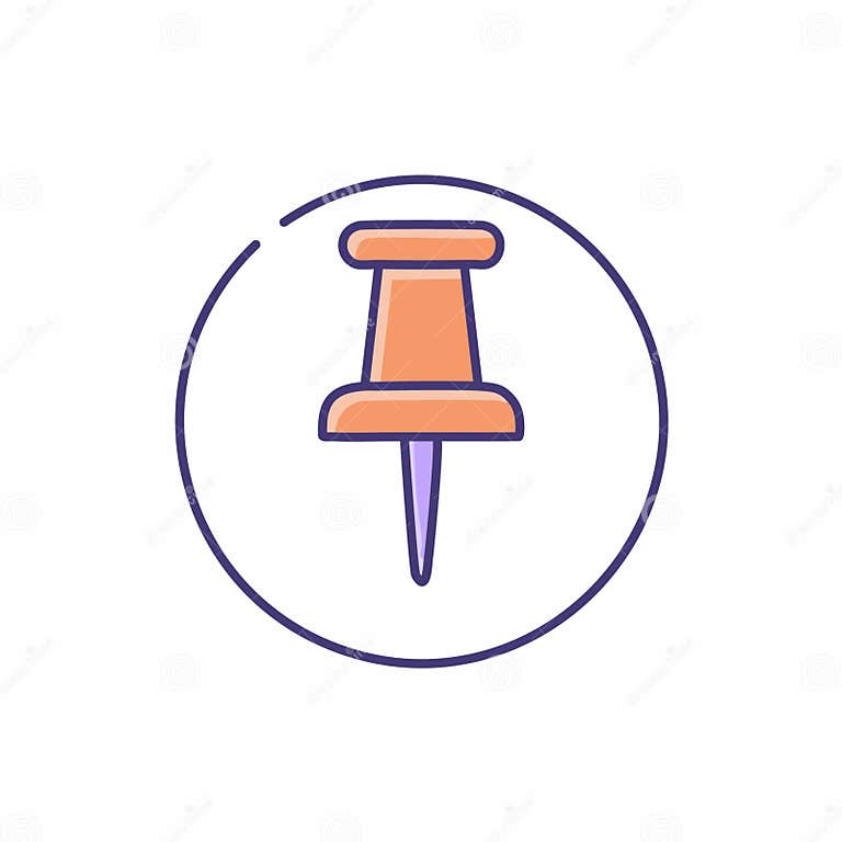 Vector Illustrations Icon Designed for Symbol of Pinned. Stock ...