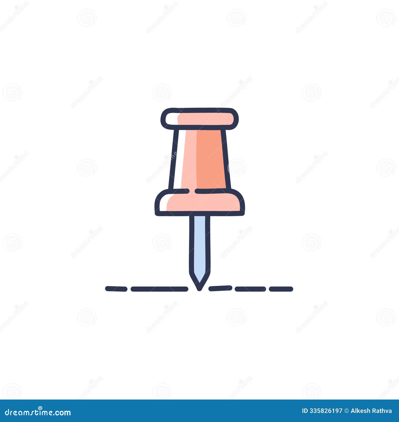 Vector Illustrations Icon Designed for Symbol of Pinned. Stock ...