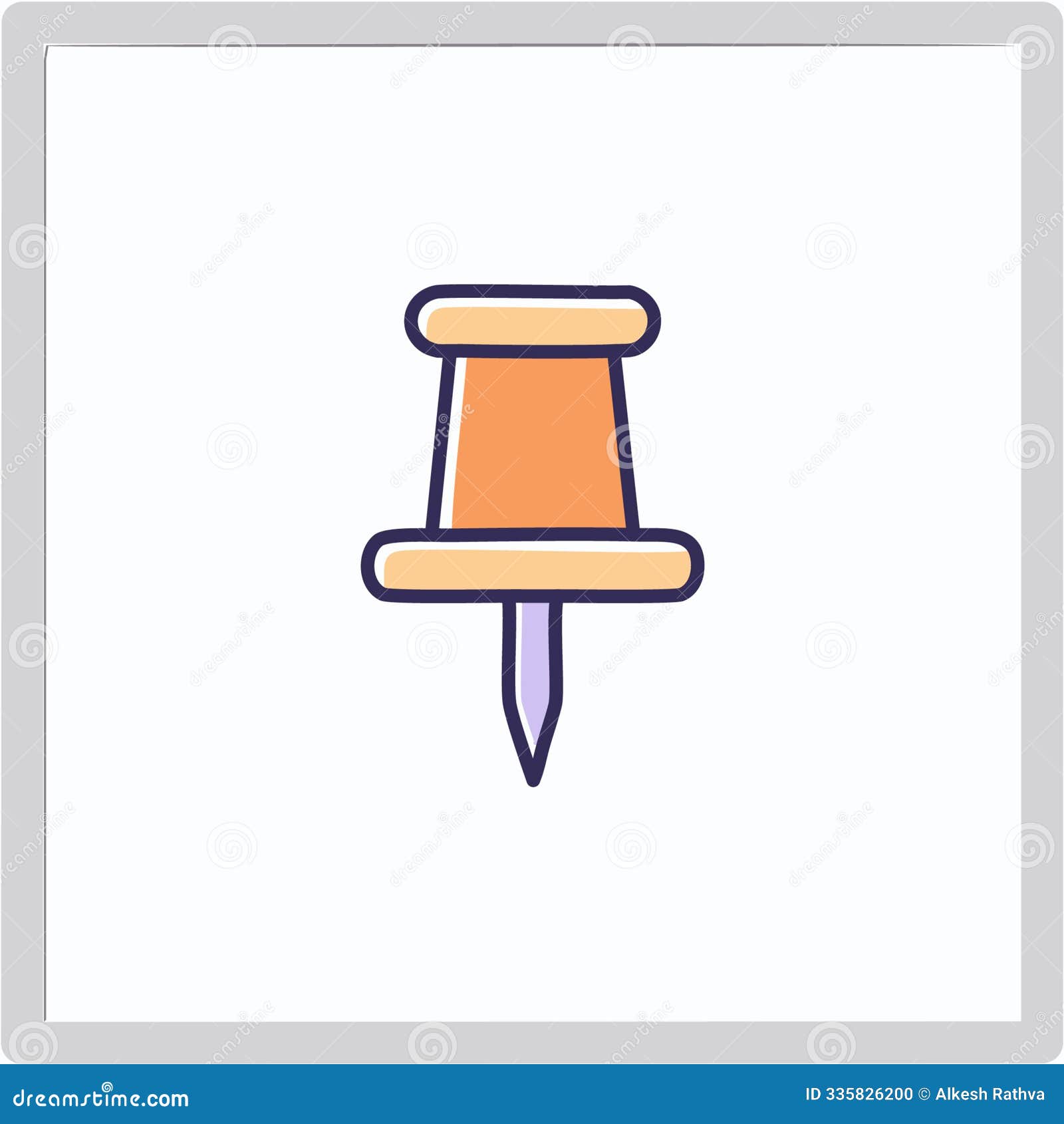 Vector Illustrations Icon Designed for Symbol of Pinned. Stock ...