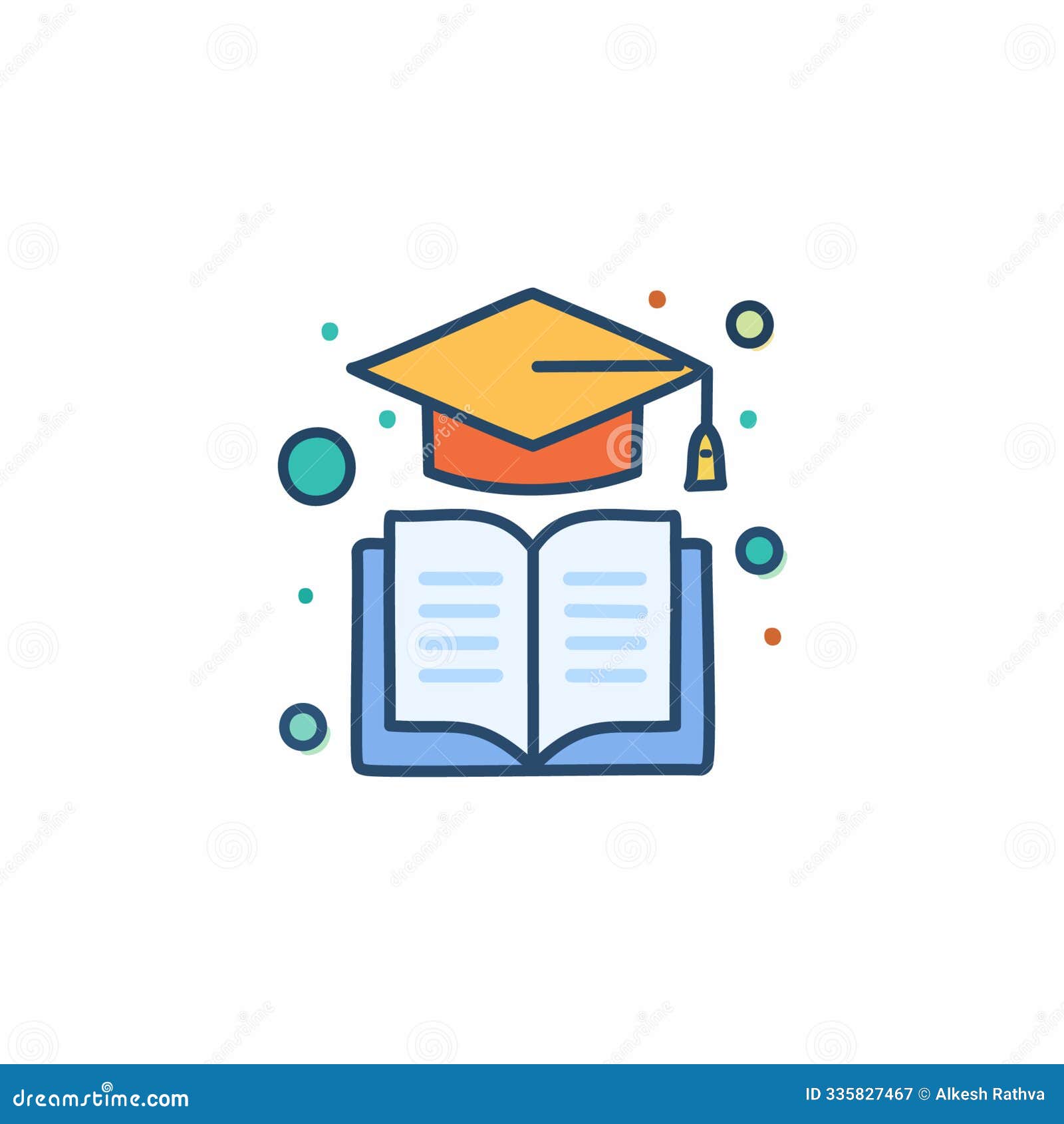 Vector Illustrations Icon Designed for Symbol of Education Scholars ...