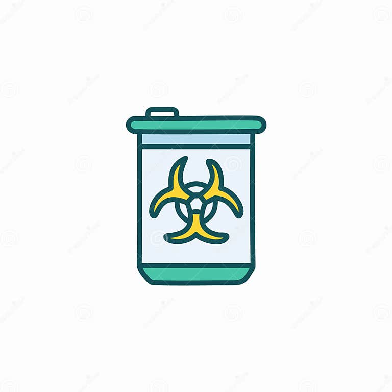 Icon Design for the Symbol of Biomedical Waste Process. Stock ...