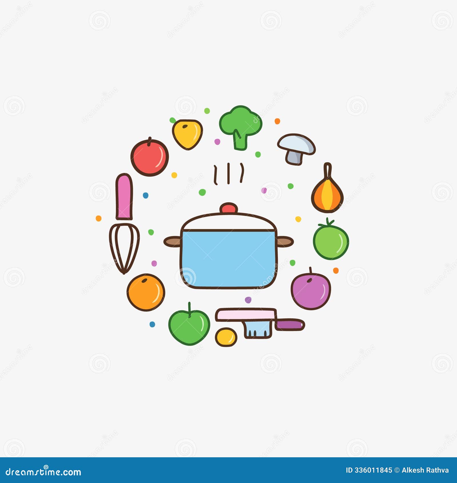 Symbol Designed Which Represents the Cooking. Stock Illustration ...