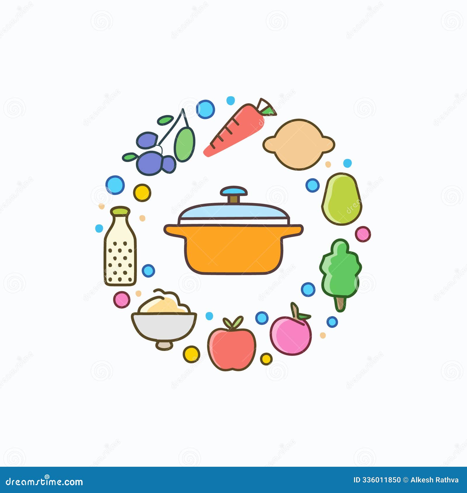 Symbol Designed Which Represents the Cooking. Stock Illustration ...